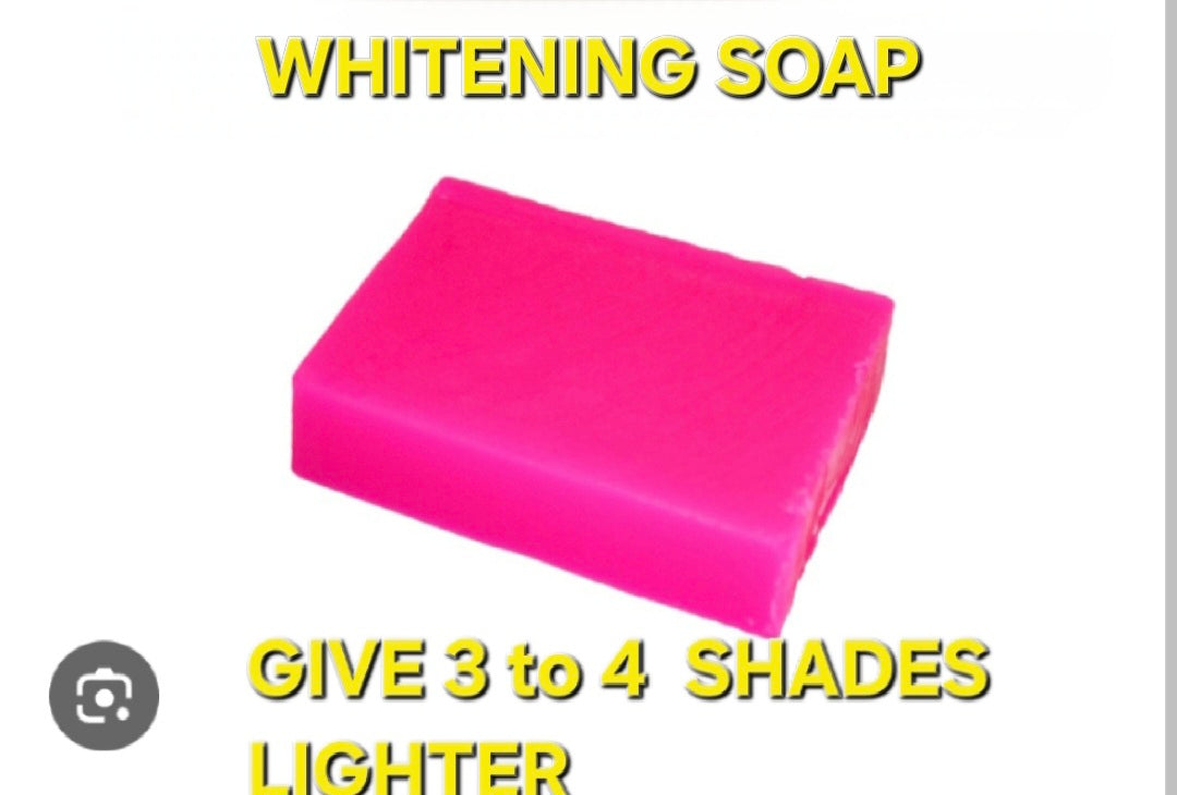 Pink whitening soaps