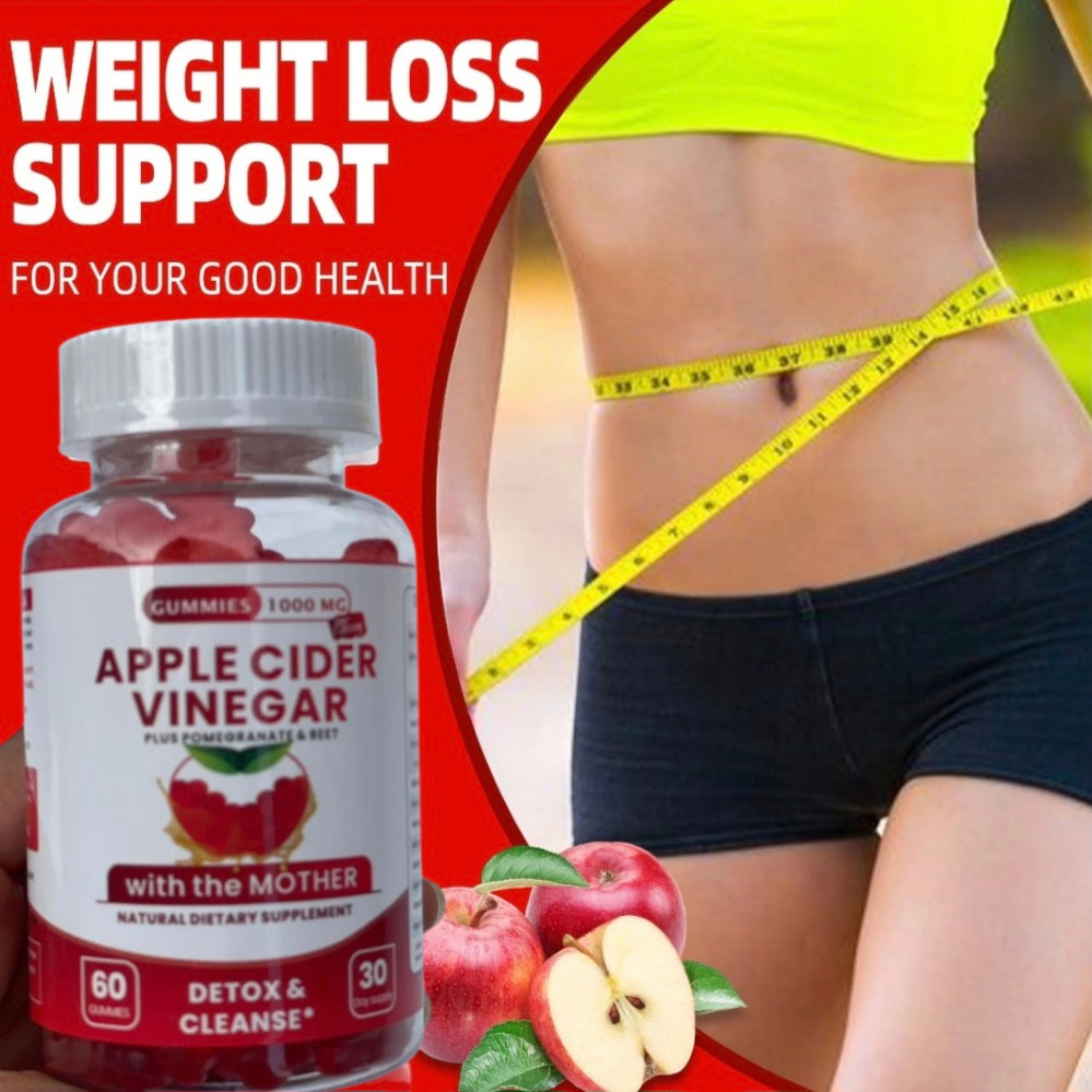 WEIGHT LOSS SUPPORT Apple cider vinegar Gummies with the mother.